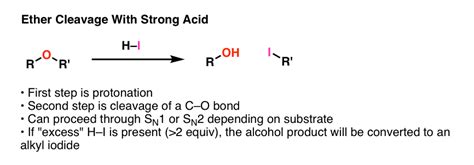 Cleavage Of Ethers With Acid Master Organic Chemistry