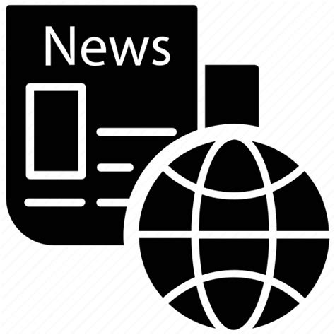 Global News Journalism Mass Communication Newspaper World News Icon