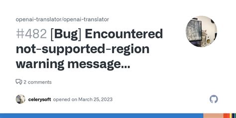 Bug Encountered Not Supported Region Warning Message Userscript