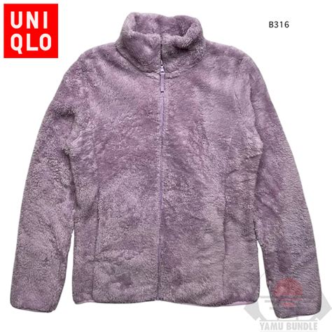 เสื้อแจ็คเก็ต Uniqlo กันหนาว ผ้าฟลีซ Fleece Size L ผญ Shopee Thailand