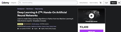 Download Deep Learning A Z Hnads On Artificial Neural Networks Course Free