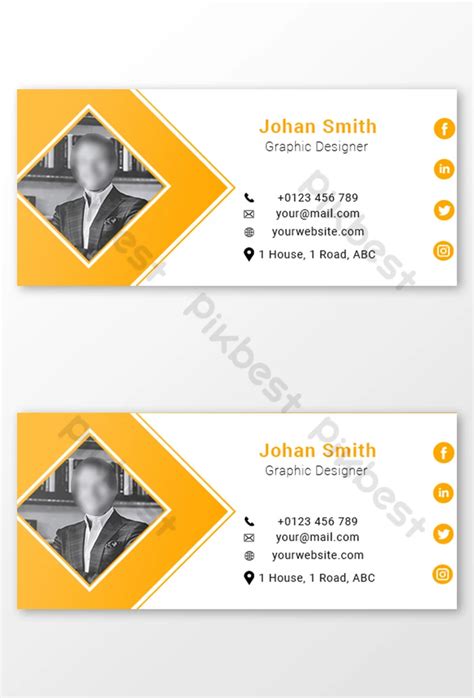 Minimal Email Signature Template Psd Free Download Pikbest