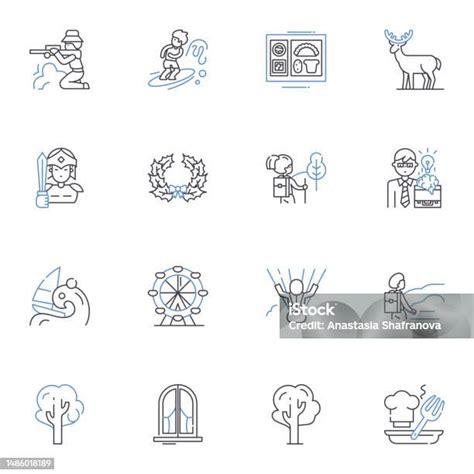 Felicitous 행사 라인 아이콘 모음입니다 축하 환희 행복 기쁨 행복 행복감 응원 벡터 및 선형 그림 환희 기쁨 기뻐 개요