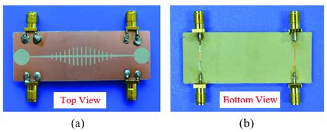 The Photographs Of The Fabricated Wideband Differential Bpf Atop