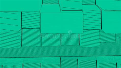 Abstract Cubes Background Random Motion Loopable Animation Green