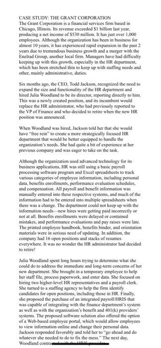 Solved Case Study Questions 1 Overall What Did Julia
