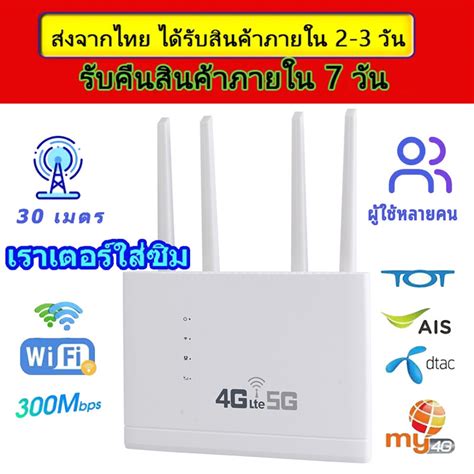 เร้าเตอร์ Wifi วายฟาย ไวไฟ 4g ใส่ซิม Ais True Dtac Router ถูกใจ Thaipick