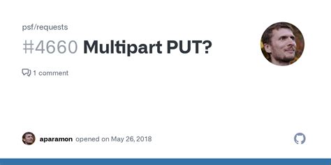 Multipart PUT Issue 4660 Psf Requests GitHub