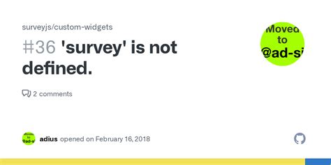 Survey Is Not Defined · Issue 36 · Surveyjscustom Widgets · Github