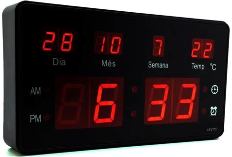 relogio led digital mesa hora data semana alarme bivolt 24cm r 59 00 em mercado livre