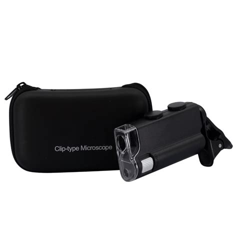 Pocket Microscope Deluxe 60 100x With Phone Clip — Au