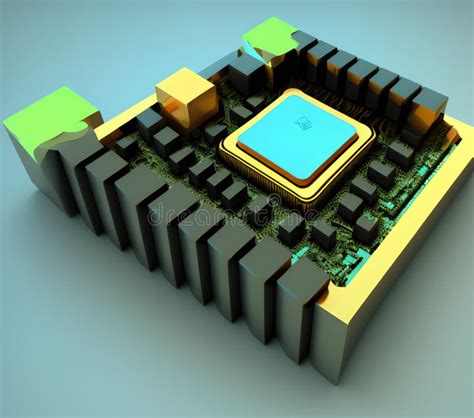 Cpu And Gpu Chip Concept Generative Ai Illustration Stock Illustration