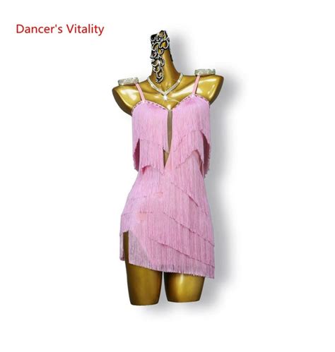 라인댄스옷 댄스연습복 댄스웨어 의상 여성용 라틴 댄스 전문 드레스 차차 룸바 공연 맞춤형 프린지 스커트 티몬