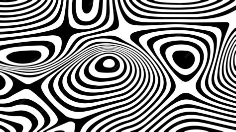 Premium Vector Vector Optical Illusion With Black And White Lines
