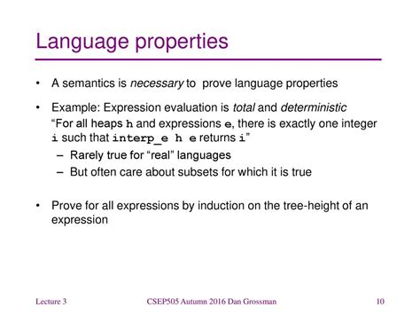 Csep505 Programming Languages Lecture 3 Small Step Operational