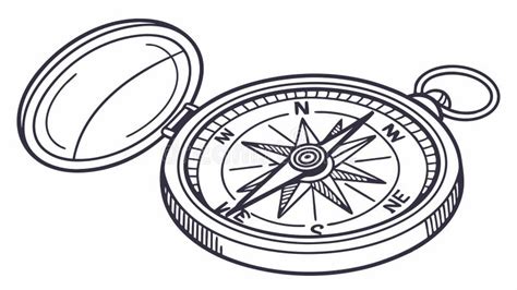 Open Pocket Compass Symbolizing Direction And Exploration Tool Vector Design Generative Ai