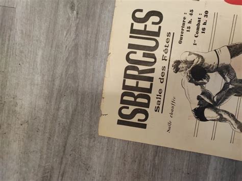 Ancienne Affiche De Catch 1959 Iska Khan Guettier Isbergues Eur 150 00 Picclick Fr