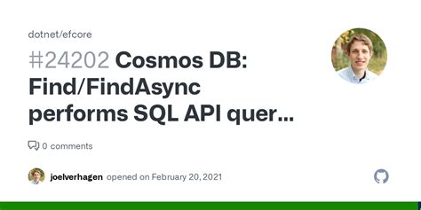 Cosmos Db Findfindasync Performs Sql Api Query When Entity Has Embedded Entities · Issue