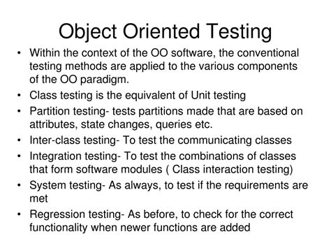 Ppt Object Oriented Software Testing Powerpoint Presentation Free