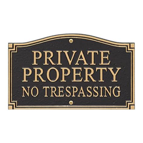Private Property Sign No Trespassing Wall Plaque Etsy