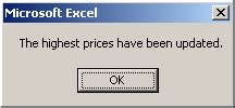 MS Excel 2003 Overwrite Column B Value When Column A Value Is Higher