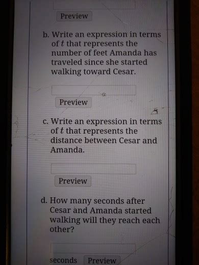 Solved Preview B Write An Expression In Terms Of T That Chegg Com