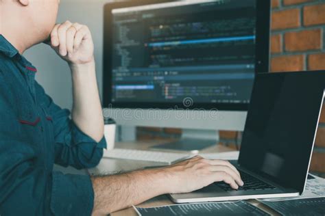 Developing Programming And Coding Technology Working In A Software