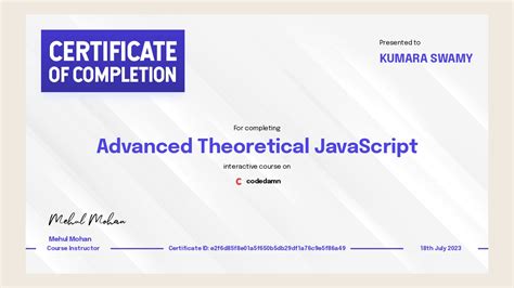 Geddi Kumara Swamys Certification For Advanced Theoretical Javascript