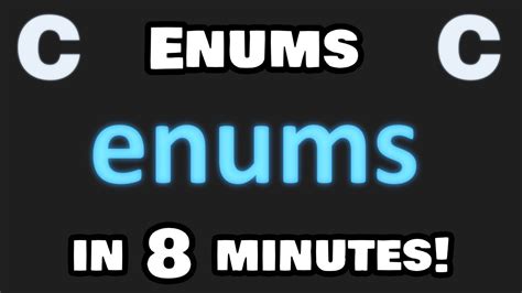 Learn Enums In 8 Minutes 📅 Youtube