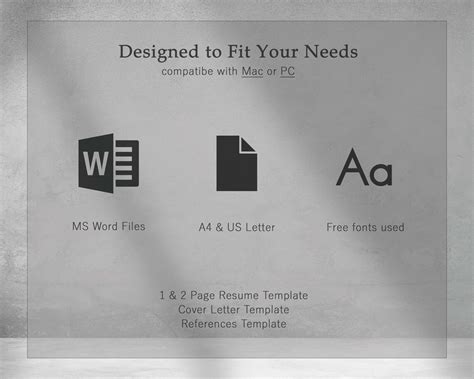 CV Template Word CV Template Professional Modern Resume Etsy