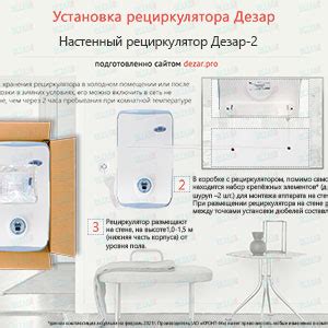 Купить облучатель-рециркулятор Дезар 2 (ОРУБн2-01-«КРОНТ») настенный ...