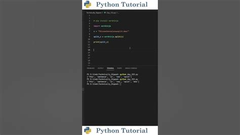 Splitting Words In Python Python Tutorial Youtube