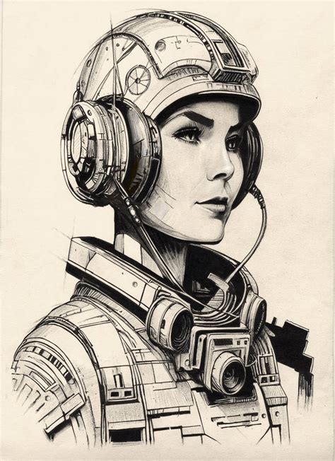 Cyber Astronaut Girl By Vancoralart On Deviantart