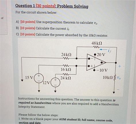 Solved Question 1 30 Points Problem Solving For The
