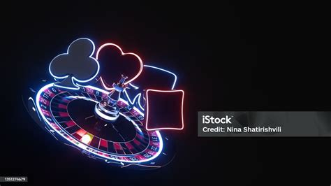 현대 블랙과 네온 블루 레드 카드 기호와 룰렛 휠 3d 일러스트 카지노에 대한 스톡 사진 및 기타 이미지 카지노 여가활동