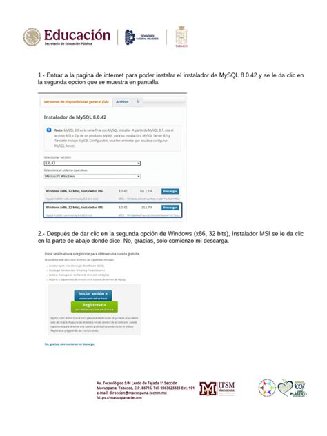 Pasos Para La Instalacion De Mysql 80 Pdf Mi Sql Software