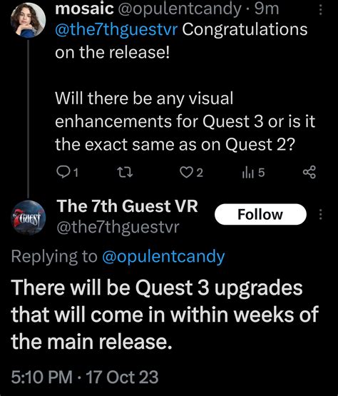 7th guest dev says quest 3 enhancements are coming r oculusquest