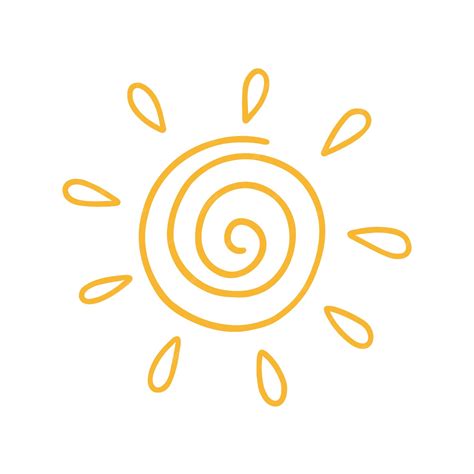 Premium Vector Sun Doodle Hand Drawn Vector Illustration