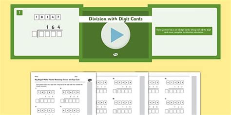 KS Reasoning Test Practice Missing Number Calculations Division With Digit