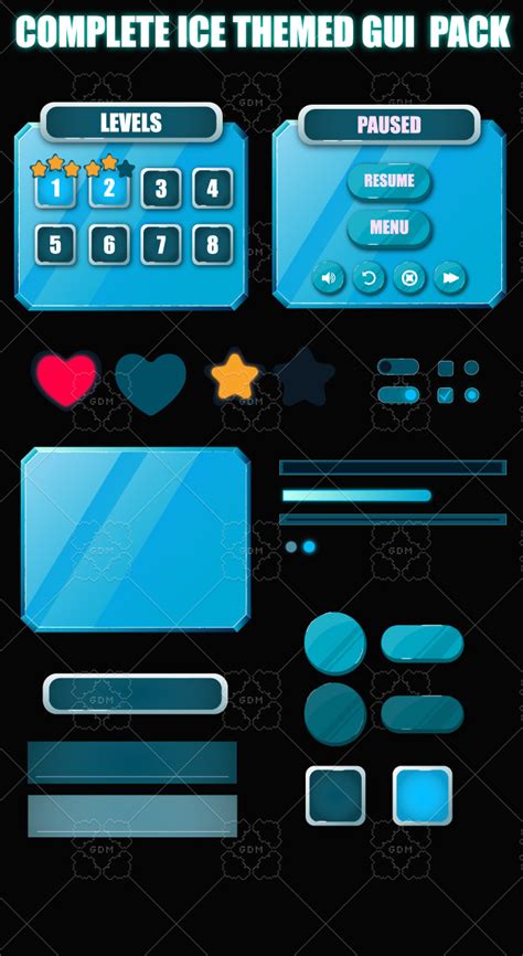 Golden Gui Pack Gamedev Market