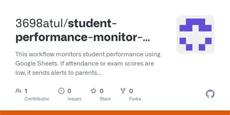 Github 3698atulstudent Performance Monitor Workflow This Workflow