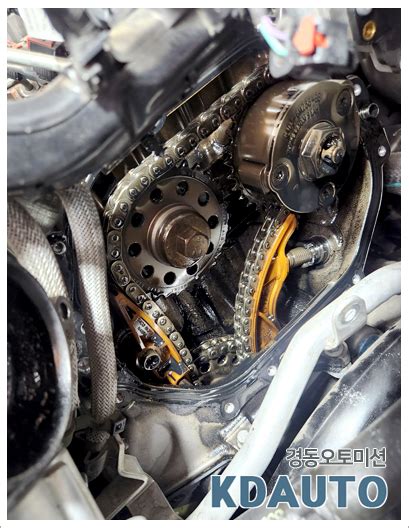 디스커버리 엔진오일 누유 정비 상부체인커버 쪽 누유~ 작업사진 수입차오토미션
