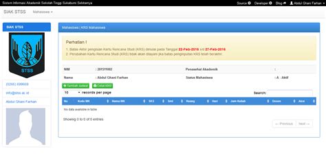 Source Code PHP MySQL Sistem Informasi Akademik Mahasiswa