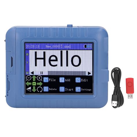 Handheld Inkjet Printer Portable Mm In Touch Screen Mini Smart Inkjet Printer Blue