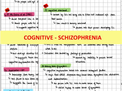 Cognitive Explanation For Schizophrenia Teaching Resources
