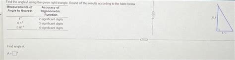 Solved Find Angle A Chegg