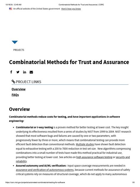 Automated Combinatorial Testing For Software Pdf