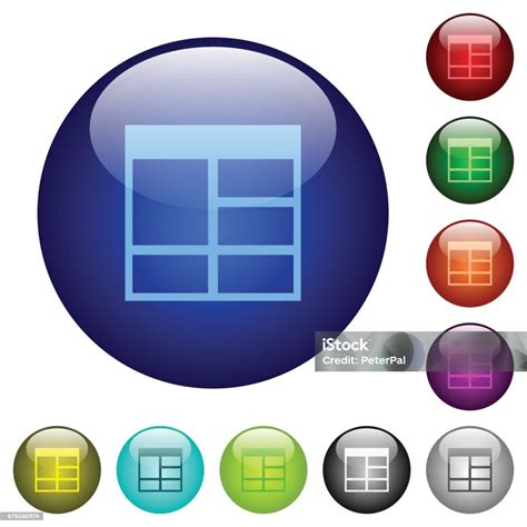 색상 스프레드시트 세로로 병합 테이블 셀 유리 버튼 구에 대한 스톡 벡터 아트 및 기타 이미지 구 노랑 녹색 Istock