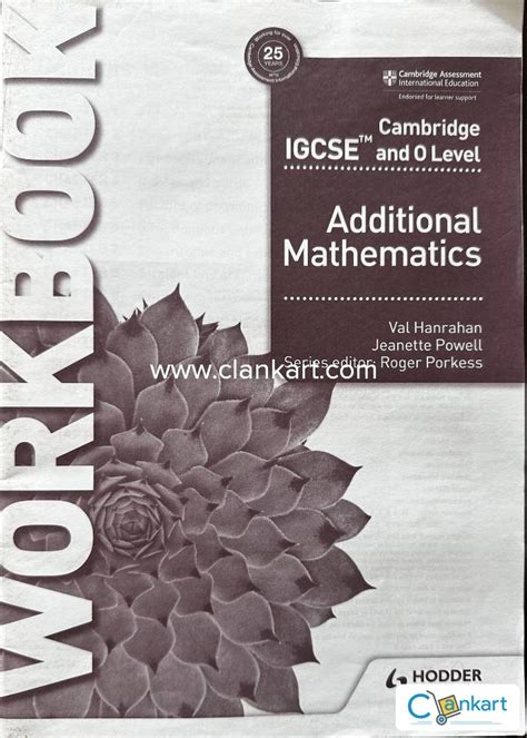 Buy Cambridge Igcse And O Level Additional Maths Coursebook And Workbook Book In Excellent
