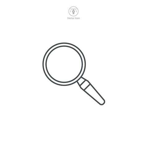 A Vector Illustration Of A Magnifying Glass Icon Symbolizing Search Analysis Or Focus